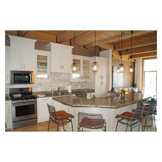 Erie Street Painted Cabinets (stained before) - Transitional - Kitchen ...