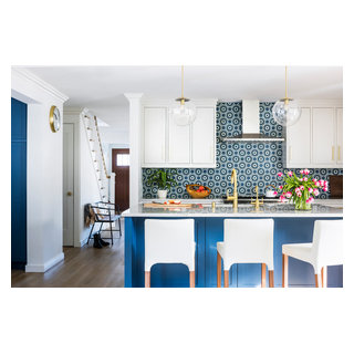 Erizo Blue Pattern - Transitional - Kitchen - Dallas - by Riad Tile | Houzz