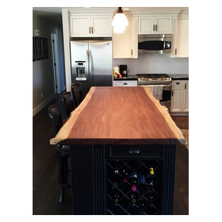 Exotic Parota Live Edge Kitchen Island Counter - Arts & Crafts ...