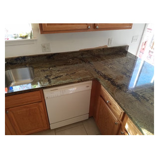 Extreme Olive granite countertops - Classique - Cuisine - Autres ...