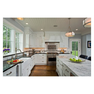 Farmhouse Vernacular - Farmhouse - Kitchen - Boston - by Teakwood ...