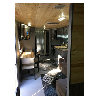 Fema Trailer to Glamper / Tiny House Project - Rustic - Kitchen ...