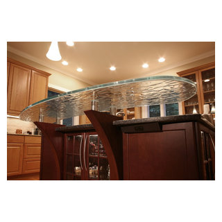 Floating Glass Bar Top - Transitional - Kitchen - Charlotte - by David ...