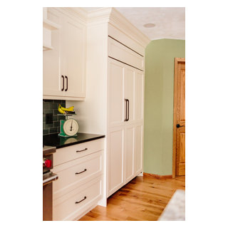 Flush Inset Paneled Subzero Refrigerator - Transitional - Kitchen ...