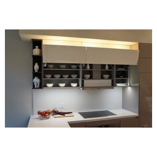 Fold-up wall unit doors with Servo-Drive | Modern Kitchen ...