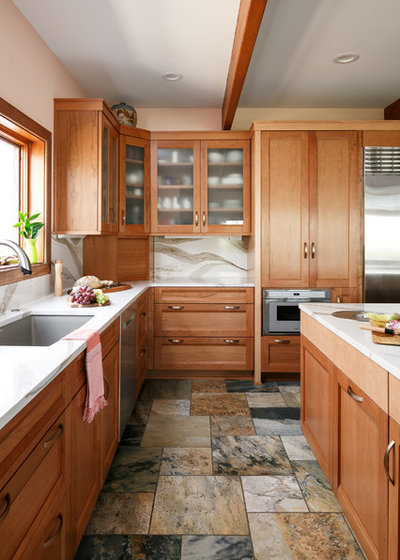 Kitchen of the Week: Cherry Cabinets and 2 Islands Wow in Indiana
