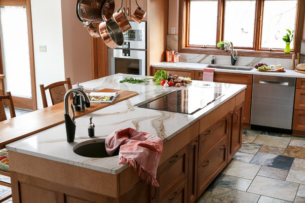 Kitchen of the Week: Cherry Cabinets and 2 Islands Wow in Indiana