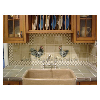Fox and Chicken Backsplash - Traditional - Kitchen - Portland - by ...