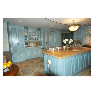 French Blue Kitchen - Traditional - Kitchen - New York - by Artisan ...