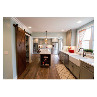 Ft Mitchell Gray Transitional Kitchen Remodel - Transitional - Kitchen ...