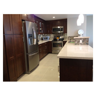 Full Scope Condo, Before and After - Modern - Kitchen - Los Angeles ...
