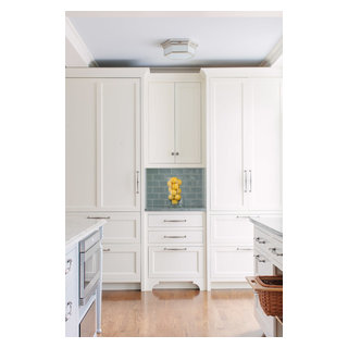 Fully integrated refrigerator and pantry - Traditional - Kitchen ...