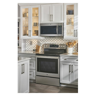 GE Profile Electric Range and Microwave - Traditional - Kitchen ...