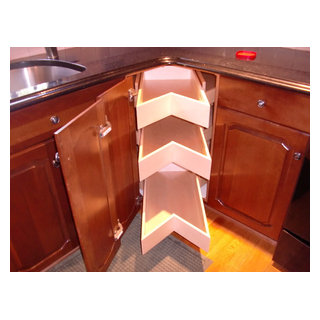 Glide-Around Corner Cabinet Solution - Traditional - Kitchen - Columbus ...