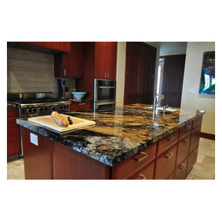 Golden Oasis - Contemporary - Kitchen - Hawaii - by Halcon Marble ...