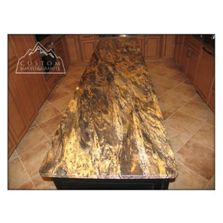 Golden Thunder Granite Kitchen - Traditional - Kitchen - Other - by ...