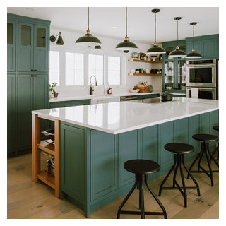 Green Farmhouse Kitchen - Transitional - Kitchen - Toronto - by Cambria ...