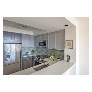 Grey Compact Kitchen | Kimball Starr - Contemporary - Kitchen - San ...