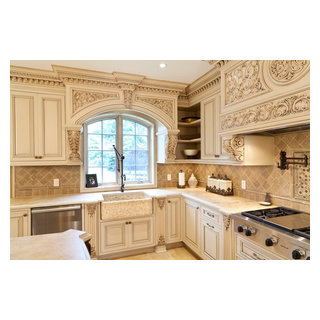 Hand Carved Kitchen - Traditional - Kitchen - New York - by WL Kitchen ...