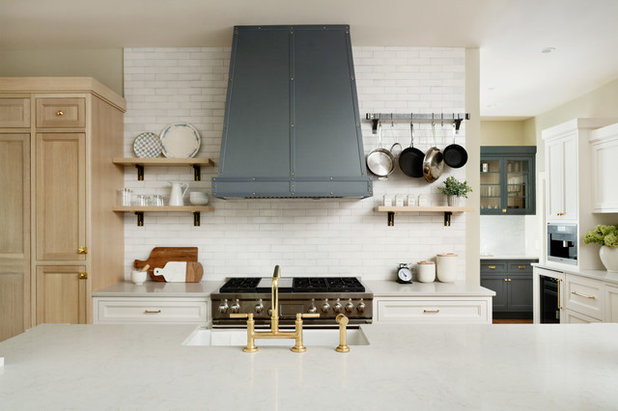 Bleached White Oak Cabinets Star in This Two-Tone Kitchen