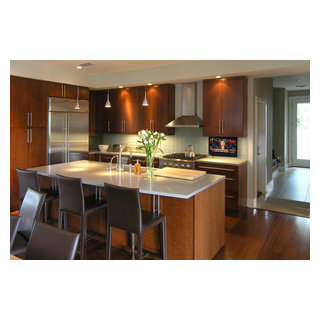 Hidden Drop Down TV in Modern Kicthen - Modern - Kitchen - Austin - by ...