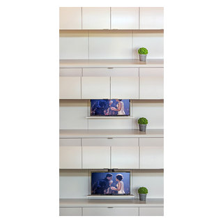 Hidden TV in Kitchen Cabinet - Modern - Kitchen - San Francisco - by ...