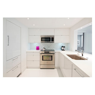 Highgloss Thermofoil - Contemporary - Kitchen - Miami - by Delorie ...