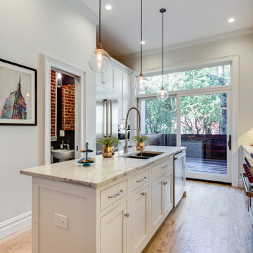 Narrow Brownstone Kitchen - Photos & Ideas | Houzz