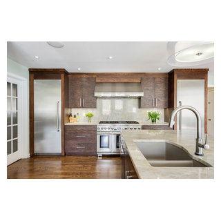 Horizontal Oak Contemporary - Contemporary - Kitchen - New York - by ...