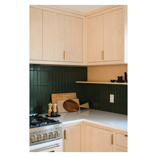 Hunter Green Backsplash Tile - Scandinavian - Kitchen - Los Angeles ...