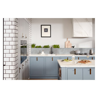 In-Frame Slab Painted Kitchens - Contemporary - Kitchen - London - by ...