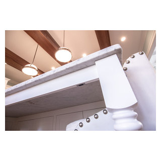 Inset Kitchen with powered remote TV over hood - Kitchen - Wilmington ...