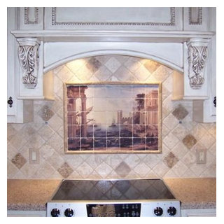 Italian Scene Mural - Mediterranean - Kitchen - Indianapolis - by Tile ...