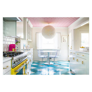 Janet Gridley Bertazzoni Yellow Professional Range - Eclectic - Kitchen ...