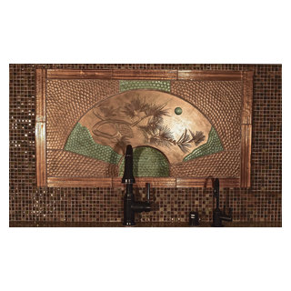 Japanese Art Backsplash - Asian - Kitchen - San Francisco - by Susan ...
