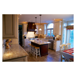 Kashmir Gold Granite Kitchen - Traditional - Kitchen - Philadelphia ...