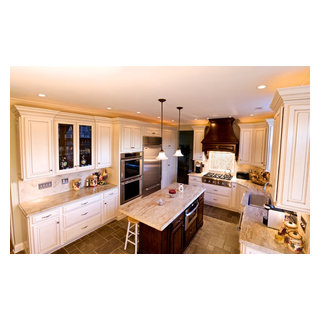 Kashmir Gold Granite Kitchen - Traditional - Kitchen - Philadelphia ...
