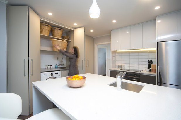 How to Conceal Your European Laundry Behind Cupboards | Houzz AU
