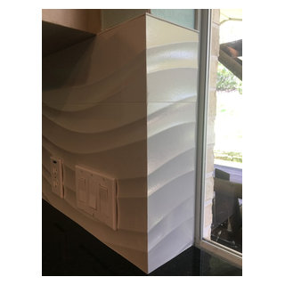 KITCHEN - Backsplash - Porcelanosa Qatar Nacar White Large Panel Wave ...
