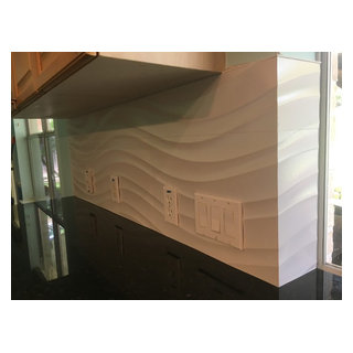 KITCHEN - Backsplash - Porcelanosa Qatar Nacar White Large Panel Wave ...