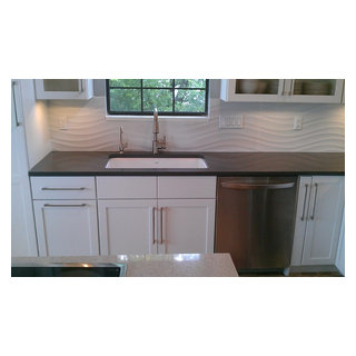 Kitchen Backsplash - Wave Panel Tile - Contemporary - Kitchen - Austin ...