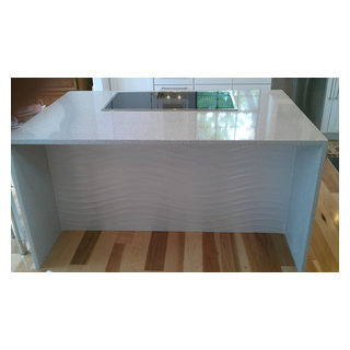 Kitchen Backsplash - Wave Panel Tile - Contemporary - Kitchen - Austin ...