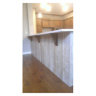 KITCHEN - Bar Kick Space - 8" x 48" Barn Wood Panel Tile - Contemporary ...