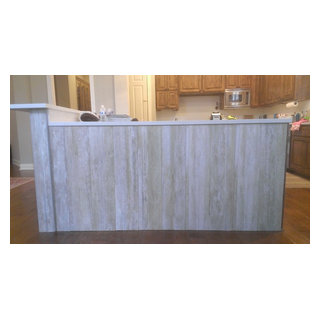 KITCHEN - Bar Kick Space - 8" x 48" Barn Wood Panel Tile - Contemporary ...