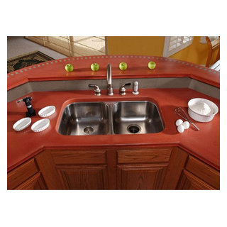 Kitchen Counter with Raised Bar and Custom Edge Profile - Contemporary ...