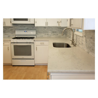 Kitchen- Engineered Quartz (Bianco Marina) - Modern - Kitchen - Austin ...
