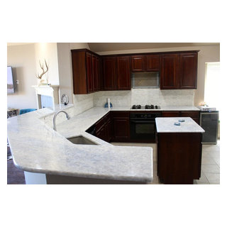 Kitchen - Iceberg Blue Quartzite Countertops - Modern - Kitchen ...