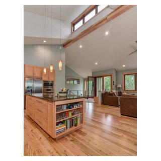 Kitchen looking towards entry and clerestory window - Modern - Kitchen ...