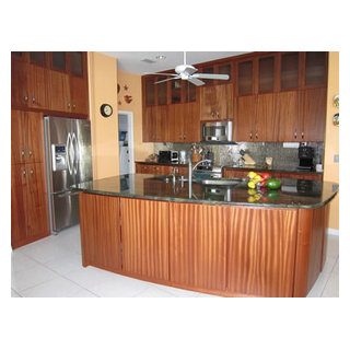 Kitchen Remodel With Sapele Wood Cabinets - Contemporain - Cuisine ...