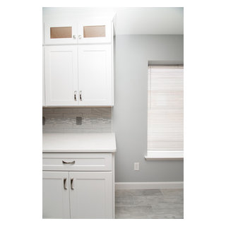 Kitchen | Shaker Cabinets | Wood Tile Plank Floors - Transitional ...